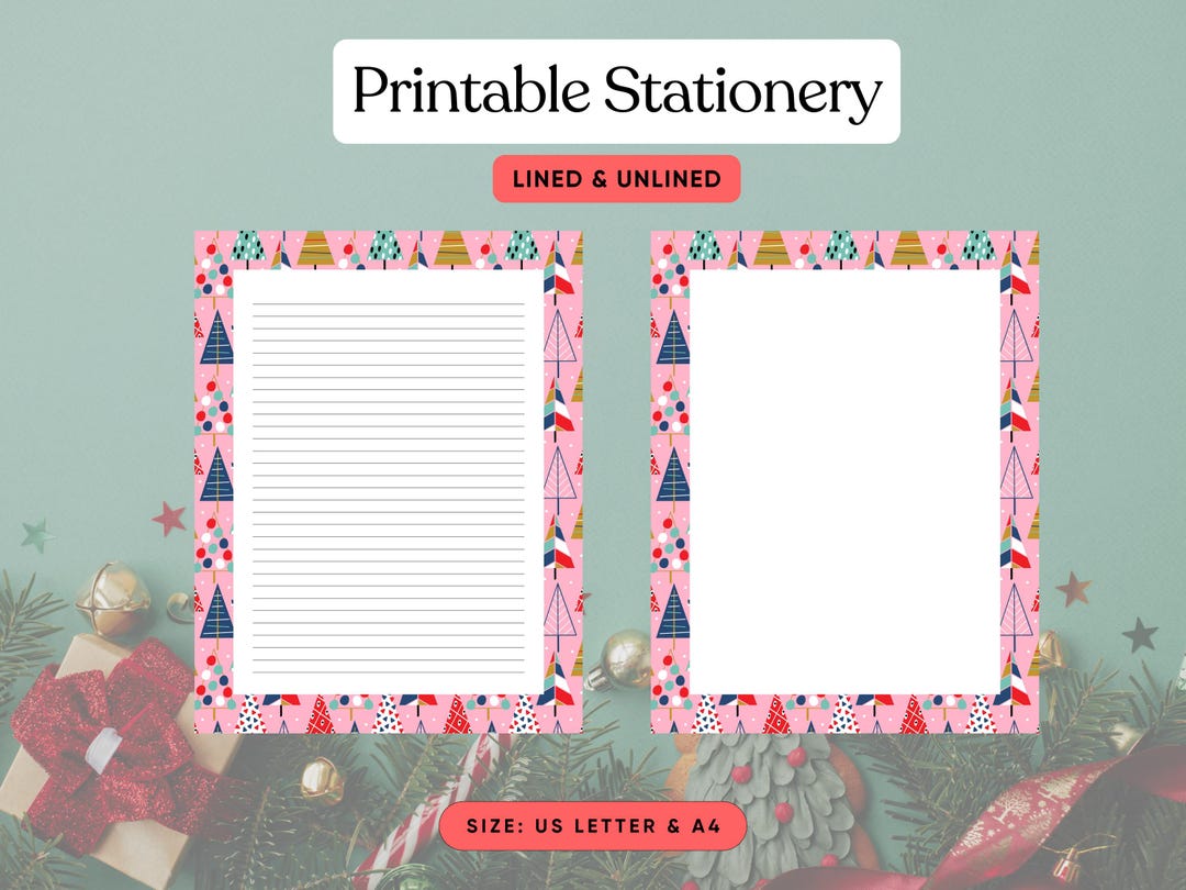 Christmas Writing Paper, Letter Paper, Letters to Santa A4 US Letter ...