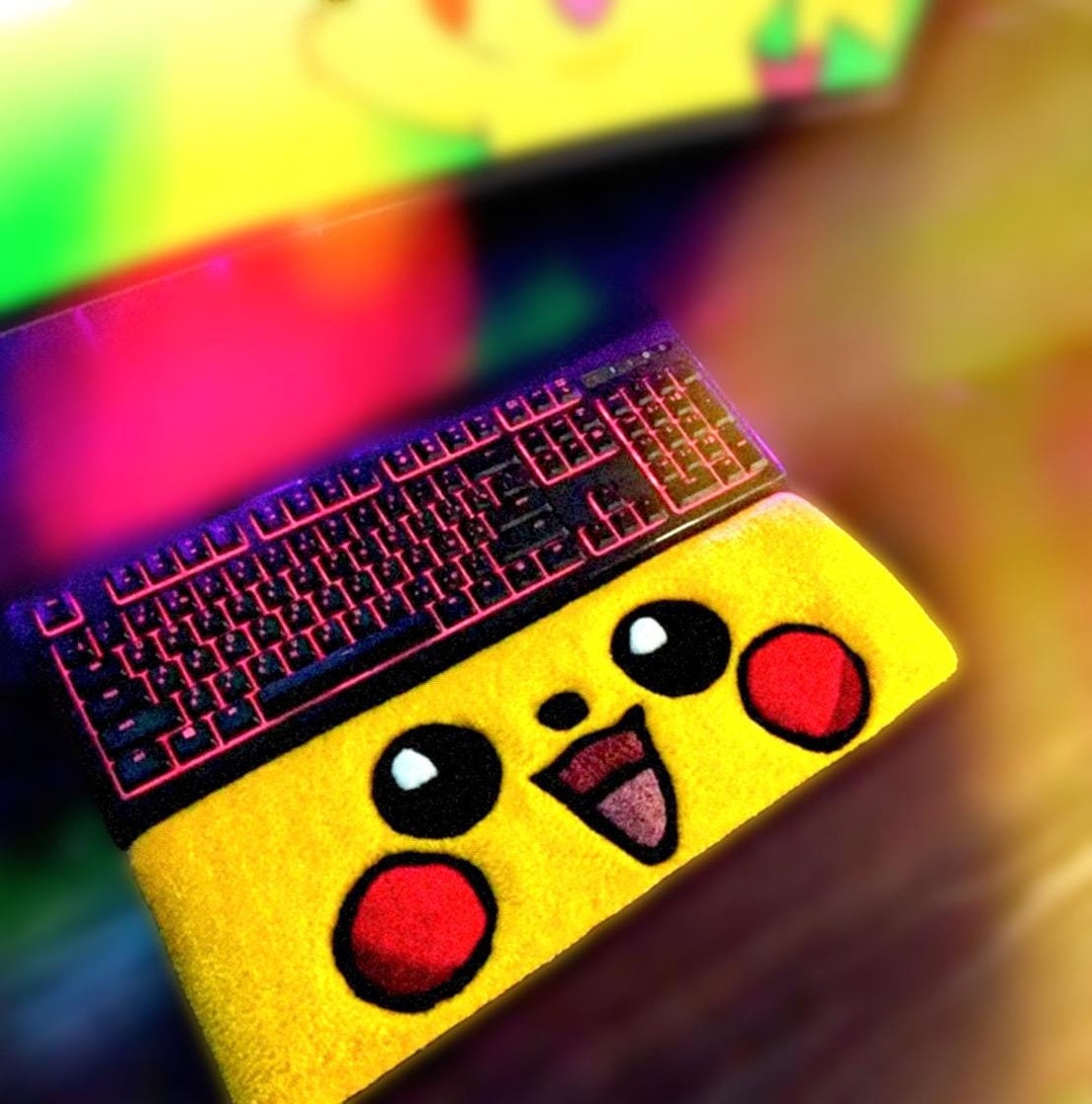 Pokemon Pikachu Handmade Keyboard Pad Wrist Rest Keyboard Wrist Rest ...