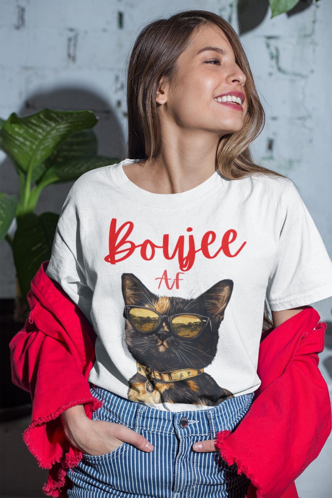 Boujee AF Tortoiseshell Cat T-shirt Funny Cat Tee Cat Mom Cat Dad Cool ...