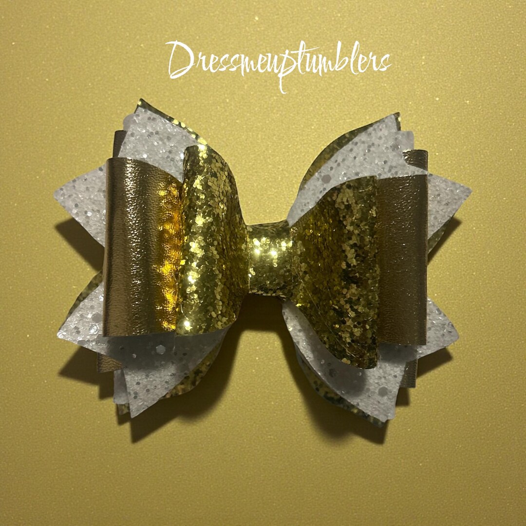 Starlight Shimmer Glitter Tumbler Bow. - Etsy
