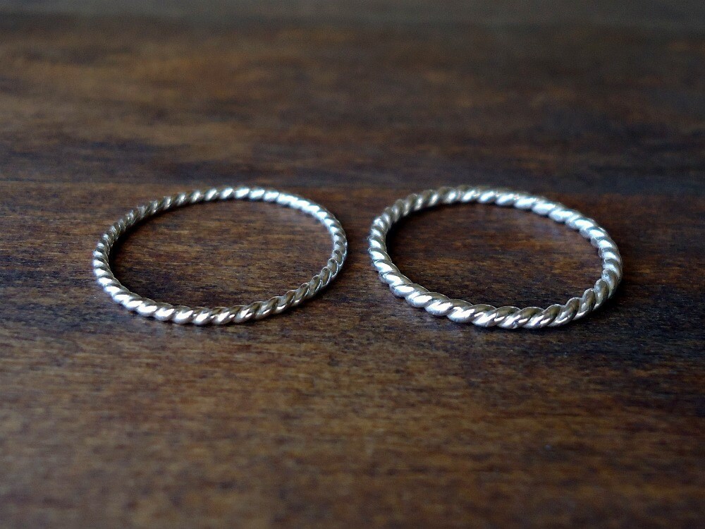 Twisted Silver Ring - Etsy