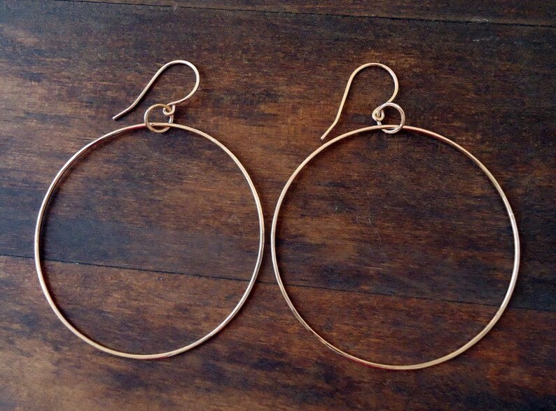 Gold Hoops Extra Large - Etsy