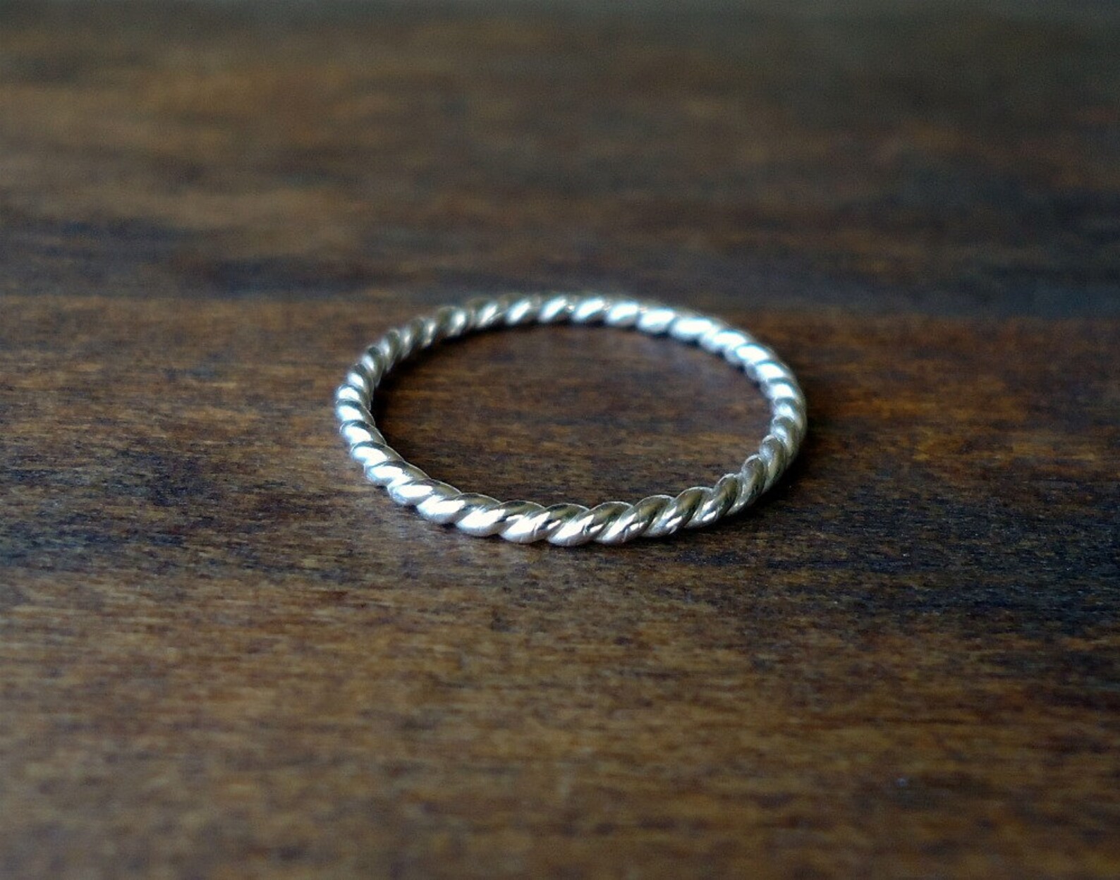 Twisted Silver Ring - Etsy