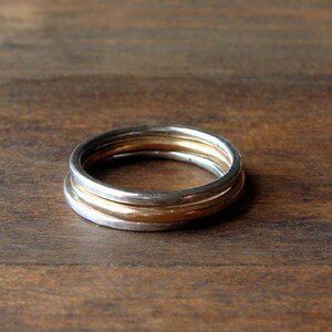 Handmade Silver/gold Stacking Rings - Etsy