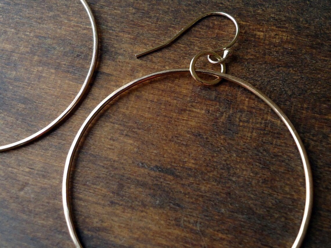 Gold Hoops Large - Etsy