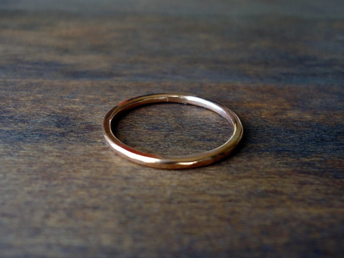 Simple Handmade Rose Gold Ring - Etsy