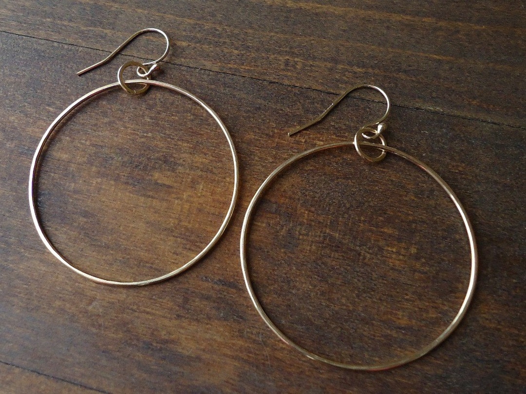 Gold Hoops Large - Etsy