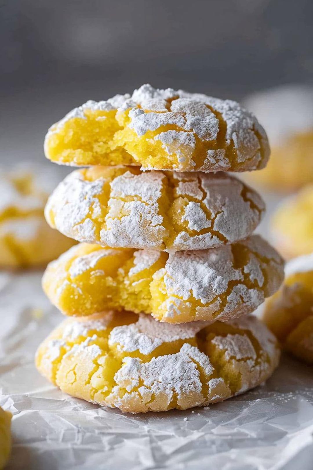 Soft Lemon Crinkle Cookies Perfectly Sweet - Etsy