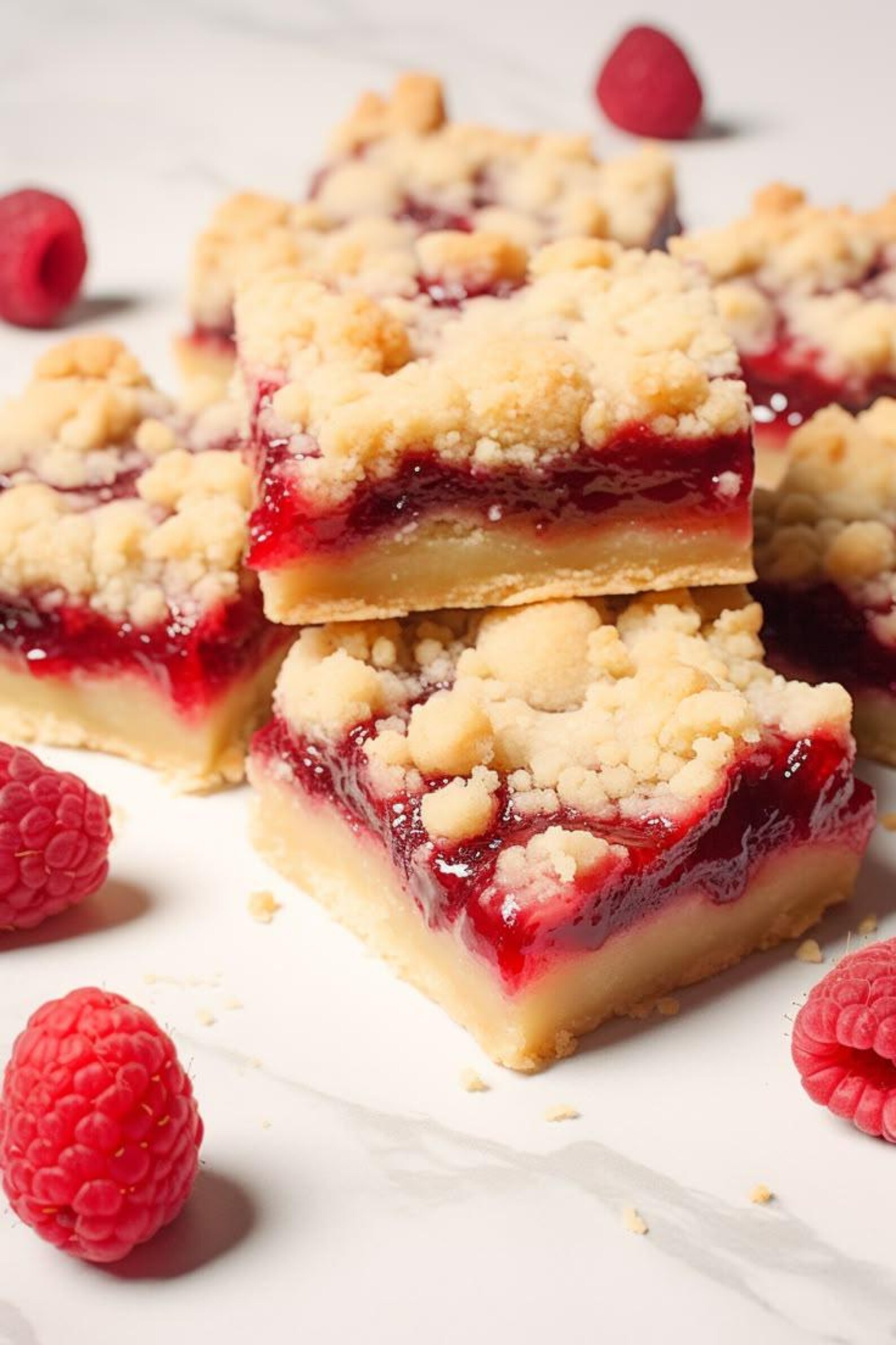 Raspberry Almond Shortbread Bars - Etsy