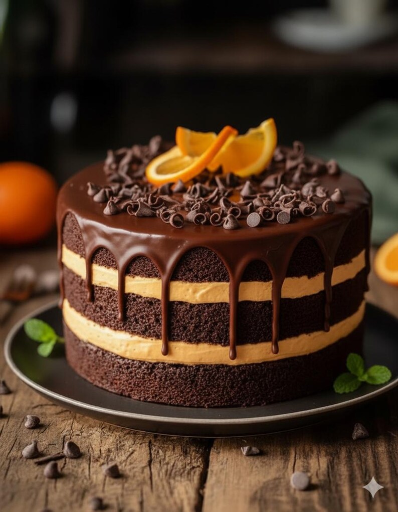 Chocolate Orange Layer Cake - Etsy