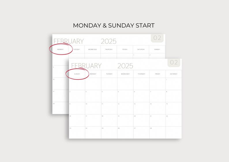 Digital 2025 Calendar, 2025 Calendar, Monthly Planner, Monthly Calendar ...