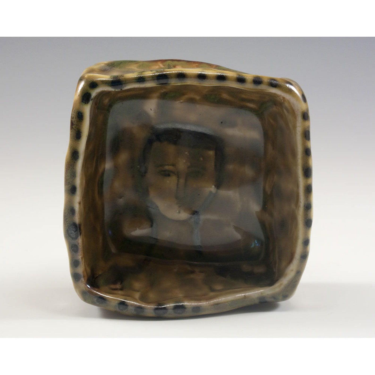 Pinched Square Wood Fired Bowl by Jenny Mendes 13 of 15 - Etsy