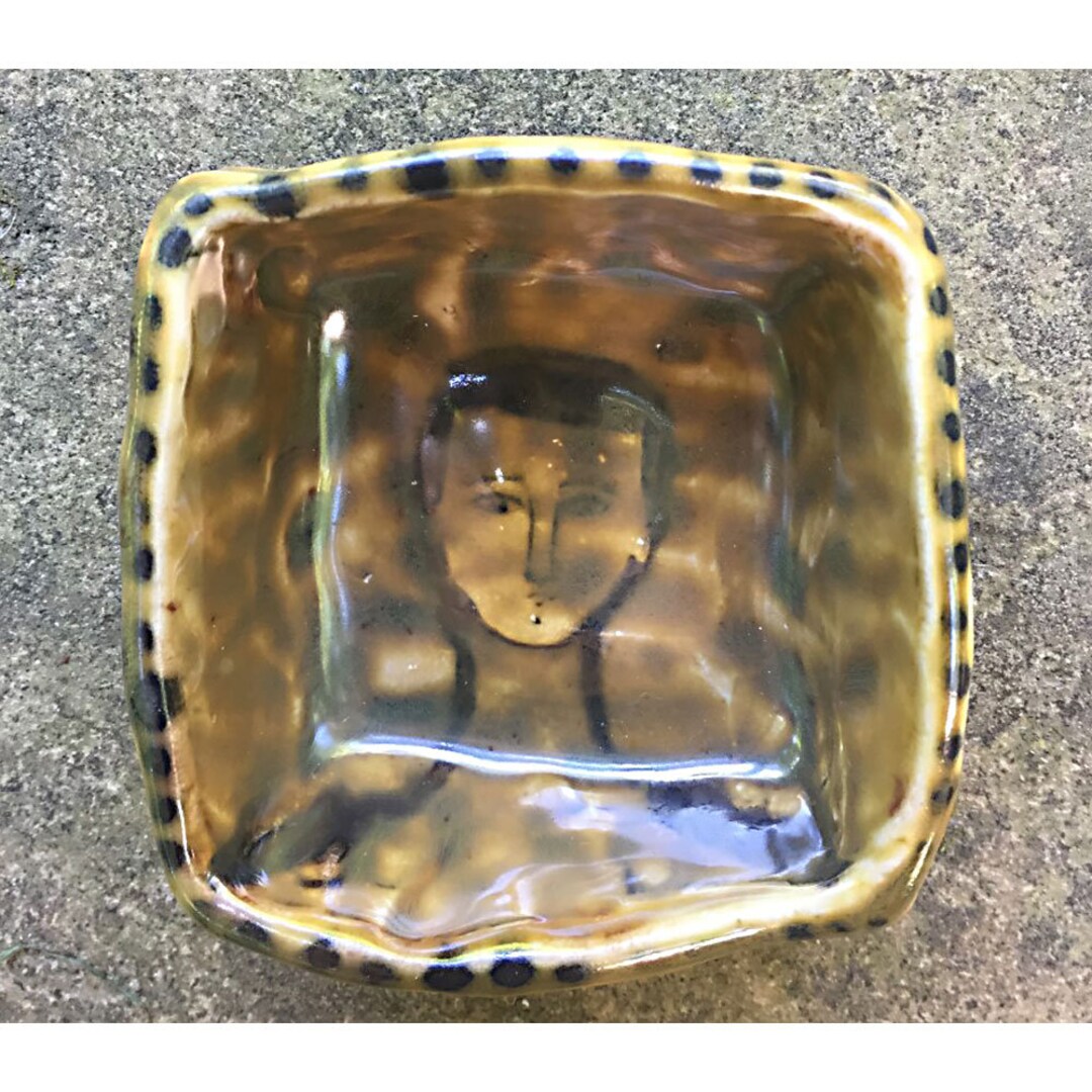 Pinched Square Wood Fired Bowl by Jenny Mendes 13 of 15 - Etsy