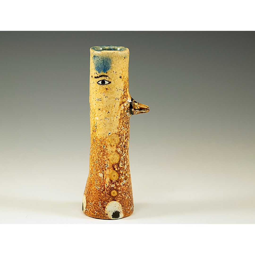 Abel Wood Fired Ceramic Bird Bud Vase by Jenny Mendes - Etsy