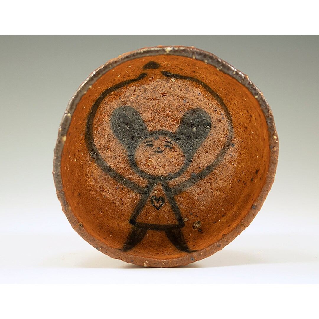 Decorative Wood Kiln Fired Pottery Pinch Bowl - the Love Mouse - by ...