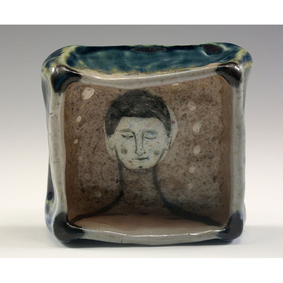 Pinched Square Wood Fired Bowl by Jenny Mendes 7 of 15 - Etsy