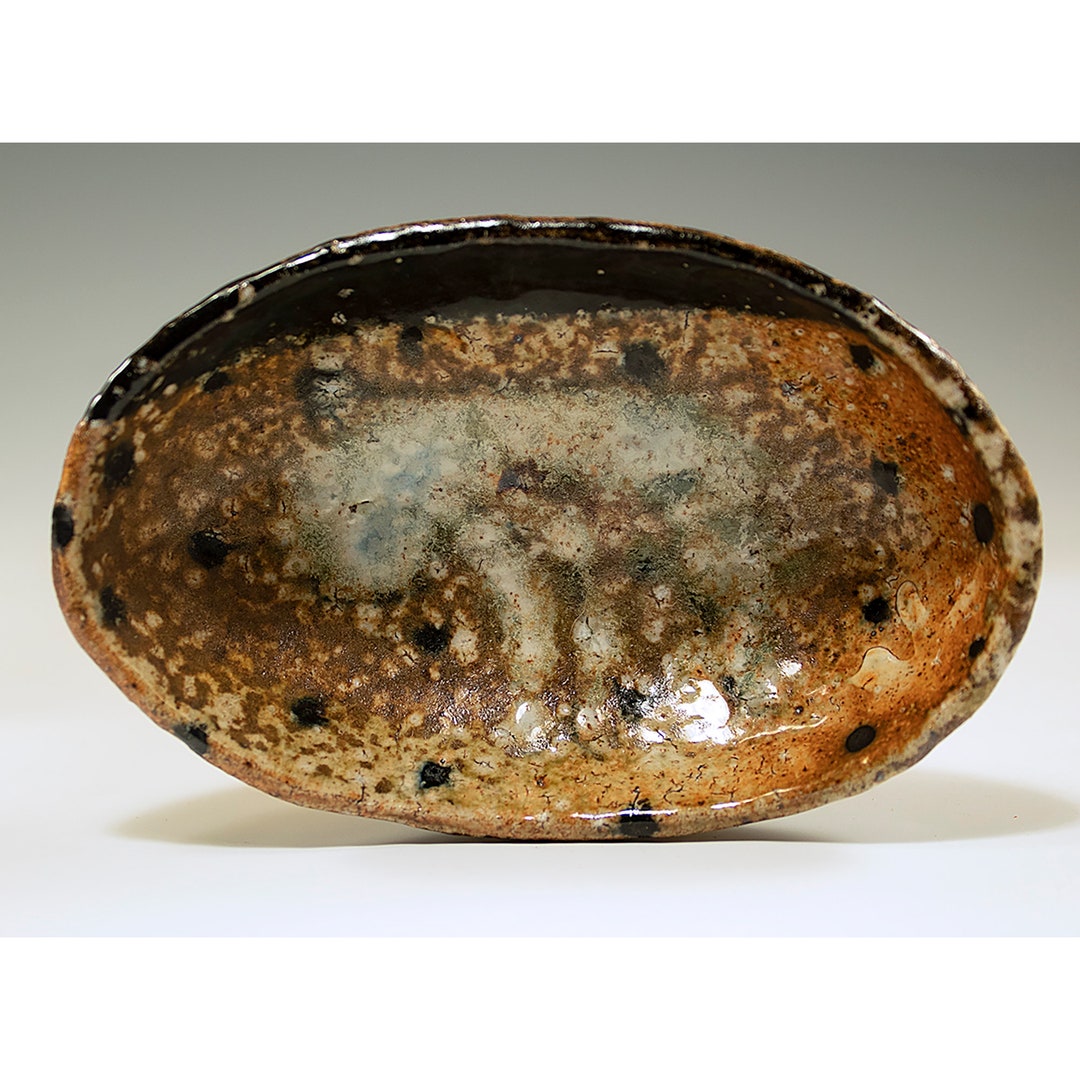 Hand Pinched Oval Wood Fired Bowl - Ghost - by Jenny Mendes - Etsy