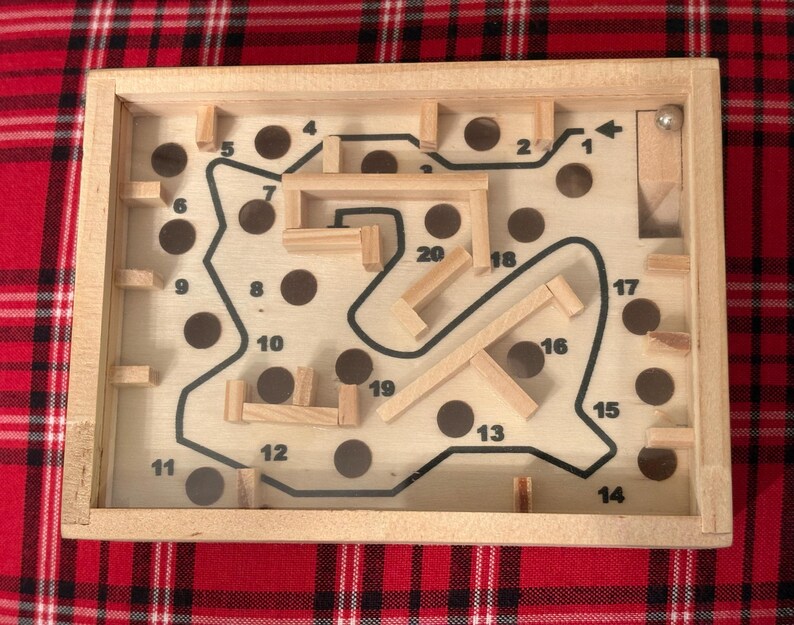 Wooden Labyrinth Maze Game - Etsy