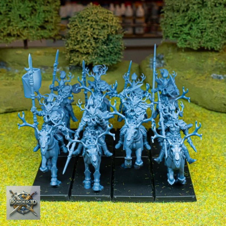 Feral Elf Cavalry | 32mm Resin Wild Hunt Forest Riders | 3D Printed ...