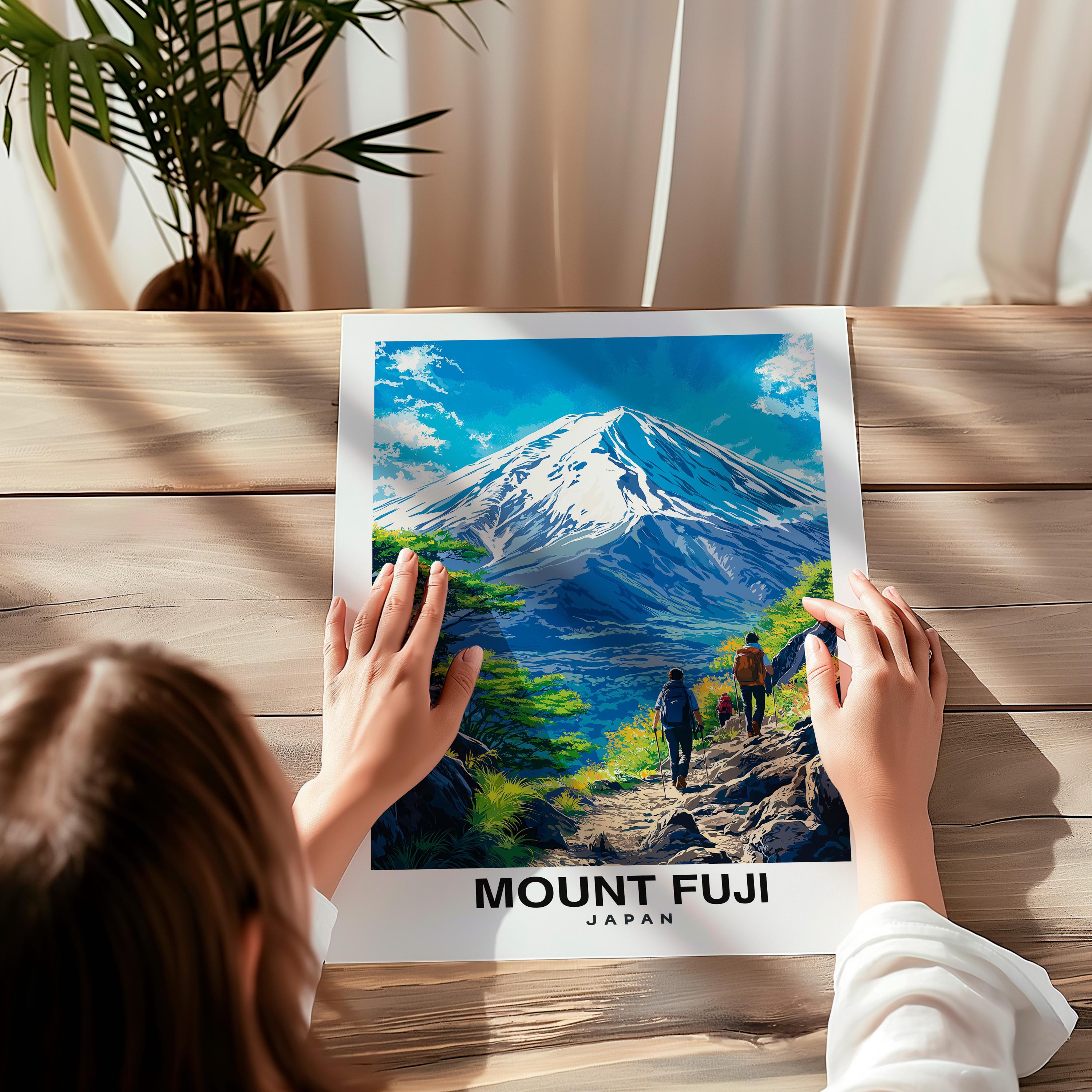 Mount Fuji Travel Print, Mount Fuji - Japan Landmark, Printable ...