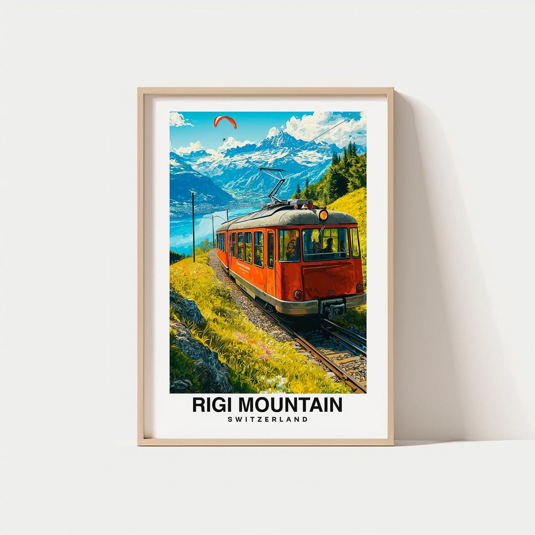 Rigi Mountain Print - Switzerland Poster, Travel Wall Art, Alpine Print ...