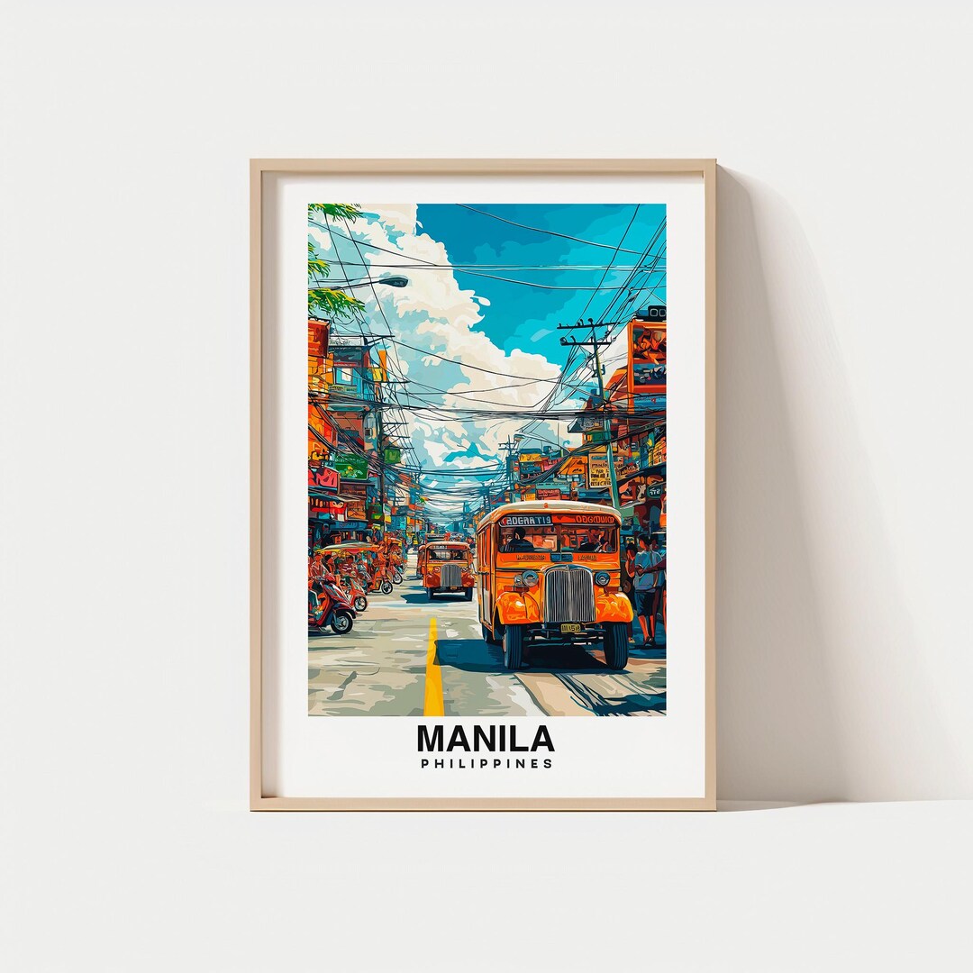 Manila Poster, Philippines - Philippines Print, Manila Travel Gift ...