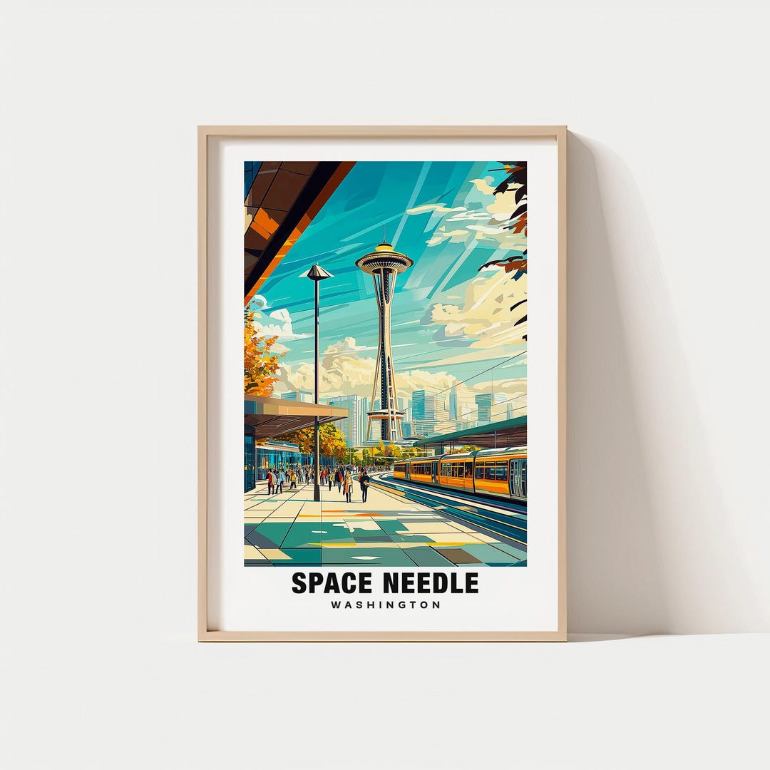Space Needle Print - Washington Poster, Space Needle Views, Space ...