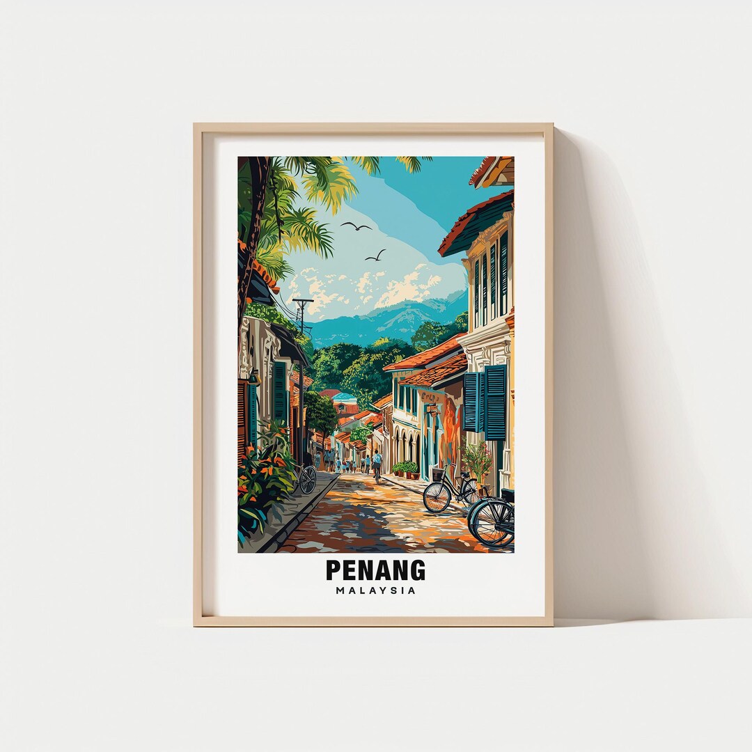 Penang Print - Malaysia Poster, Penang Views, Penang Beaches, Penang ...