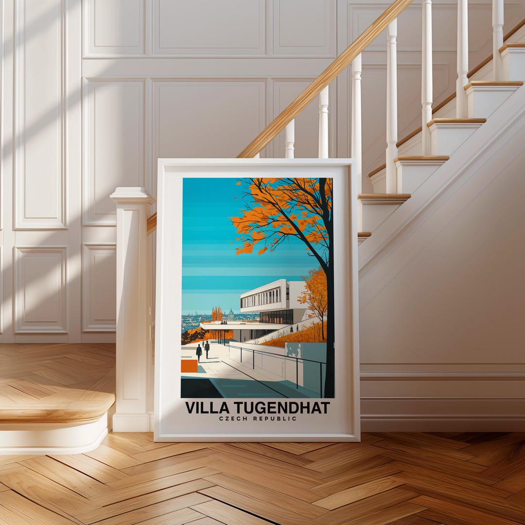 Villa Tugendhat Travel Print Wall Art, Brno Czech Republic City Print ...