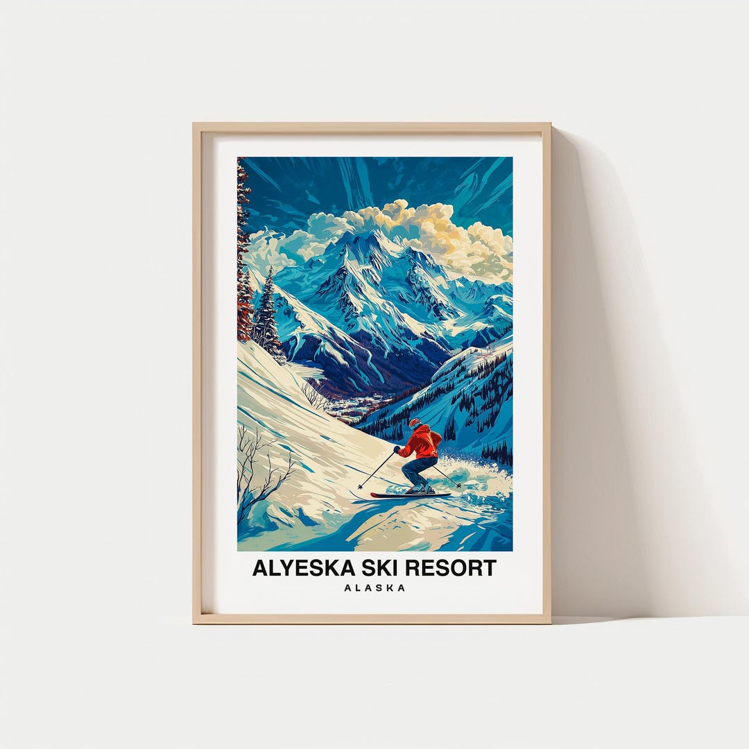 Alyeska Ski Resort Wall Art, Alaska - Alaska Print, Alyeska Ski Resort ...