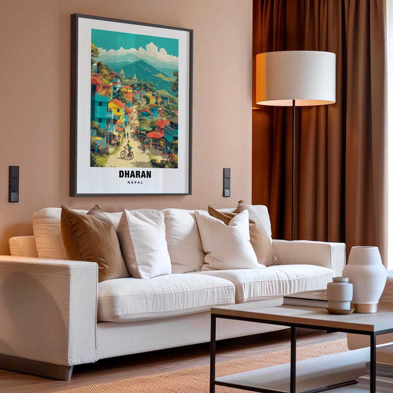 Dharan Cityscape Poster, Nepal Travel Art (digital Print) - Etsy