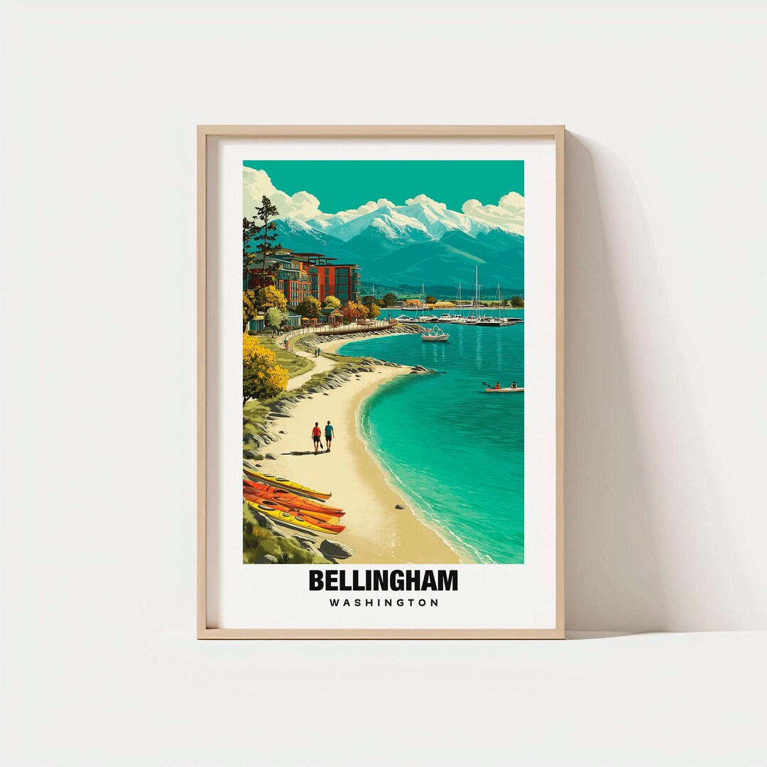 Bellingham Print - USA Poster, Bellingham Views, Bellingham Art ...