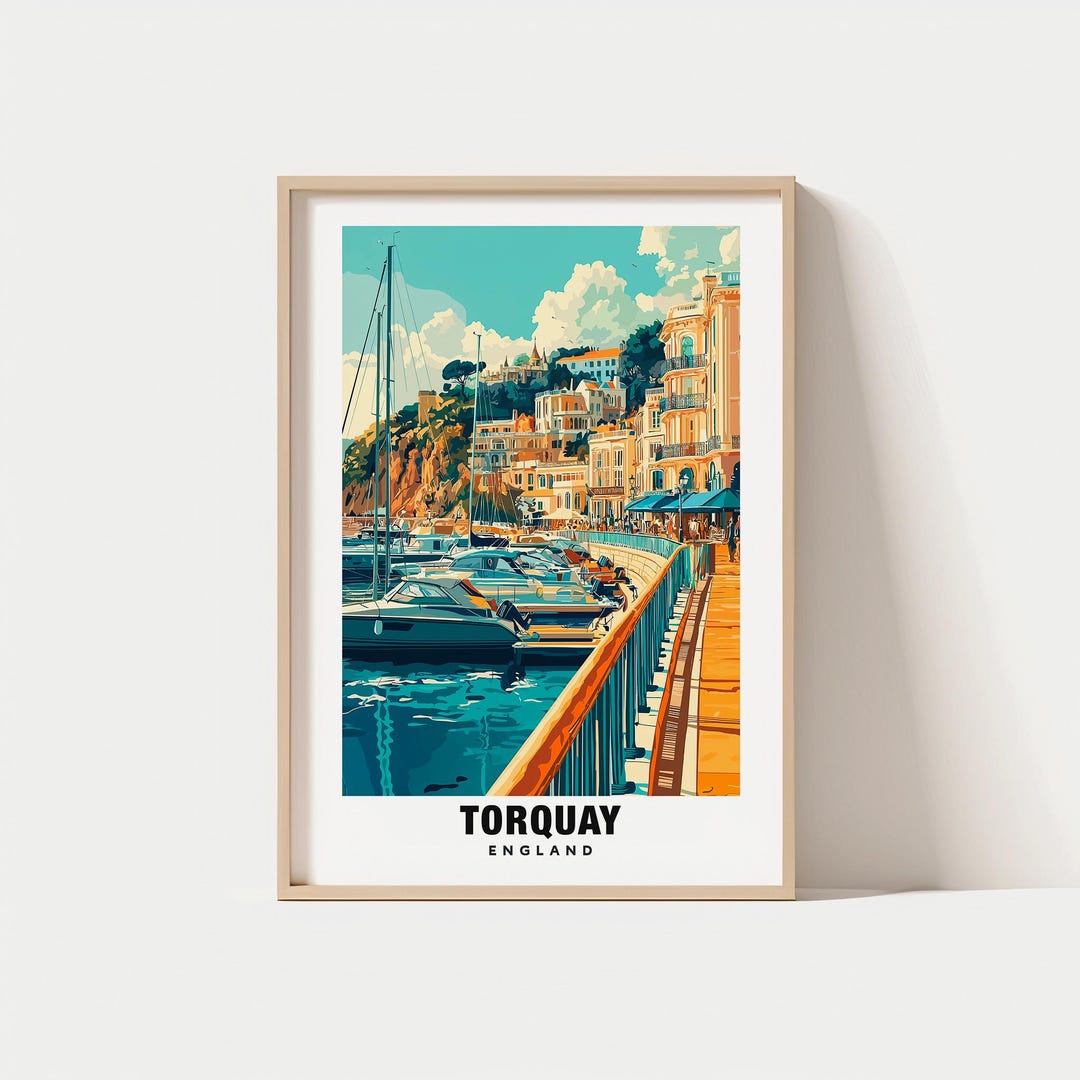 Torquay Print - England Poster, Torquay Views, Torquay Art, England ...