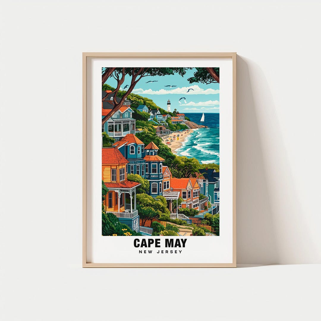 Cape May Print - New Jersey Poster, Cape May Views, Cape May Landmarks ...