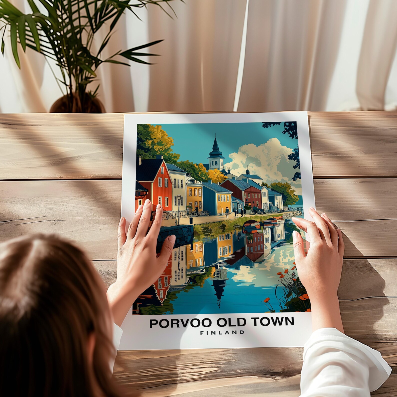 Porvoo Old Town Travel Print Wall Art, Porvoo - Finland City Print ...