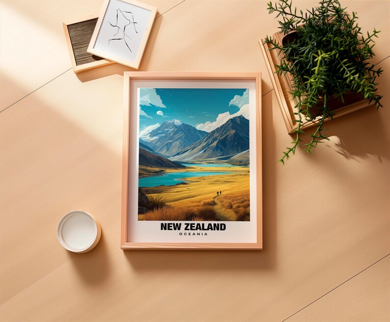 New Zealand Wall Art, Nature Scenes, Mountains & Beaches (digital Print ...