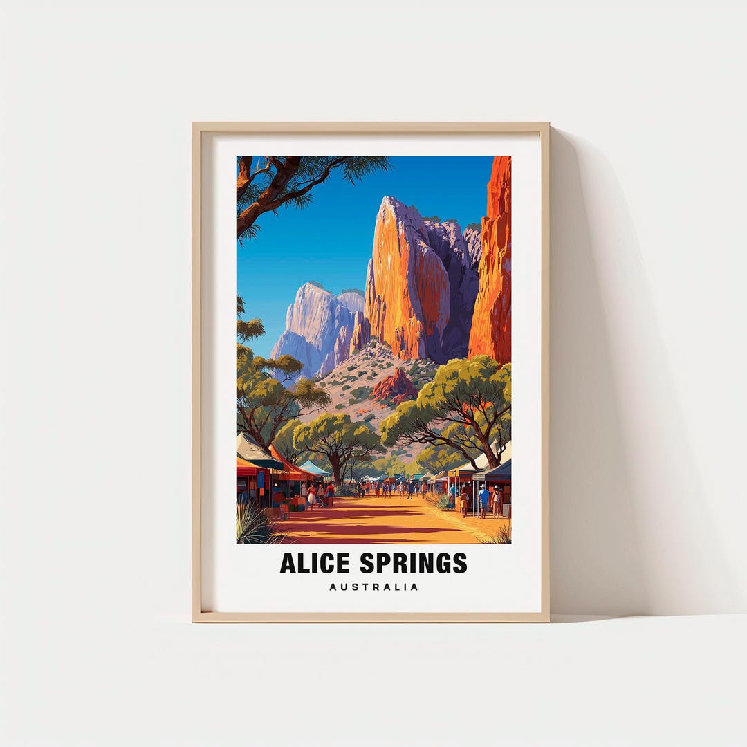 Alice Springs Print - Australia Poster, Alice Springs Views, Alice ...