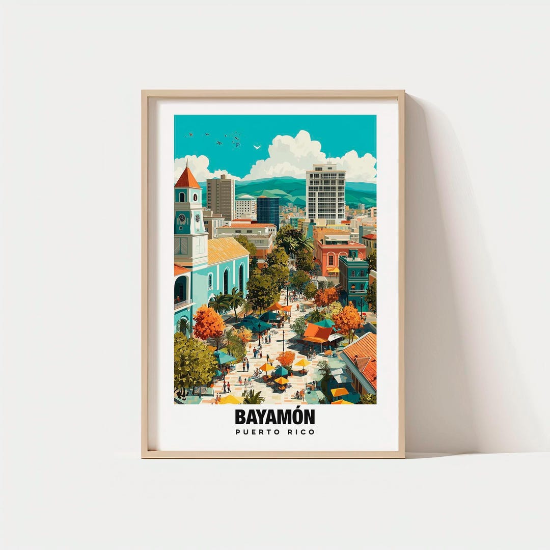 Bayamón Print: Caribbean Cityscape and Local Culture (digital File) - Etsy