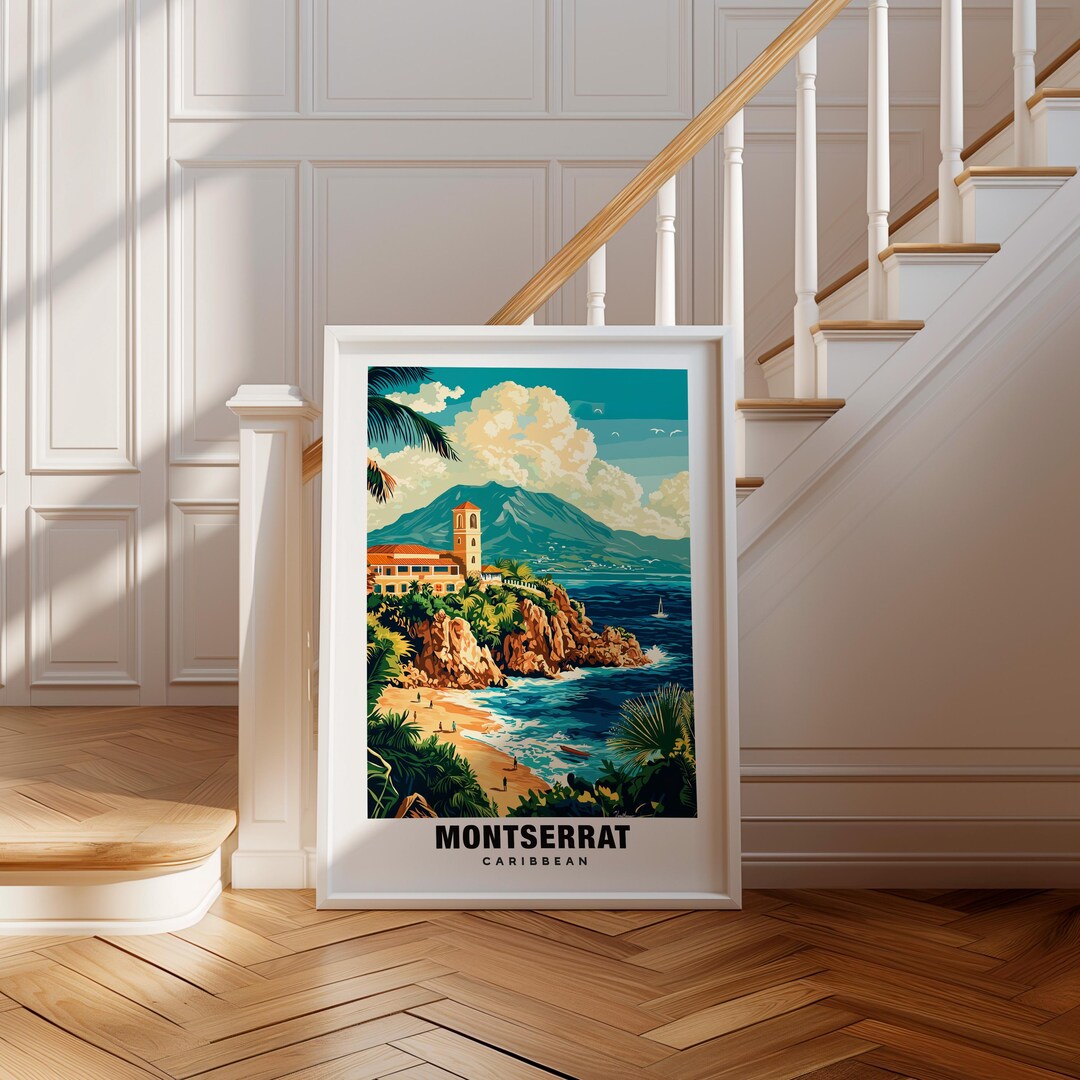 Montserrat Print - Caribbean Poster, Montserrat Views, Montserrat ...