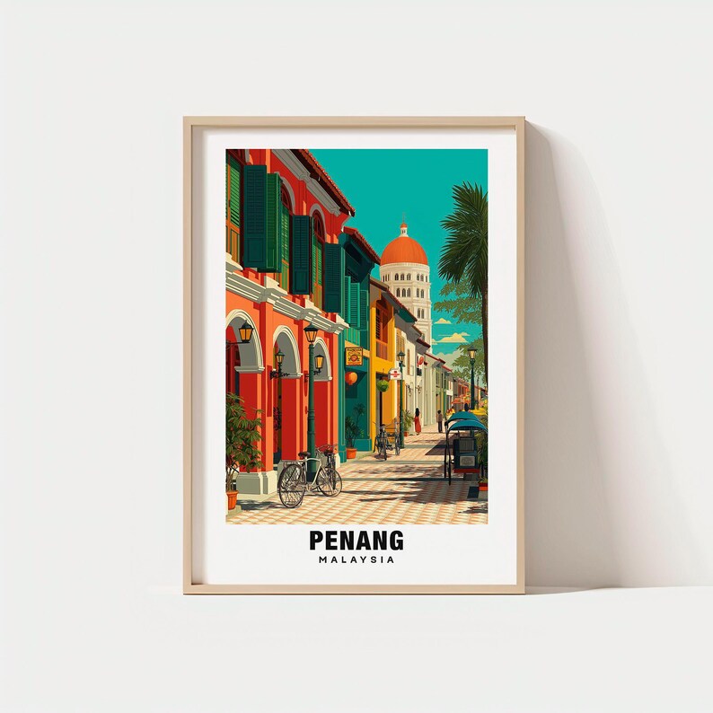 Penang Print - Malaysia Poster, Penang Views, Penang Beaches, Penang ...