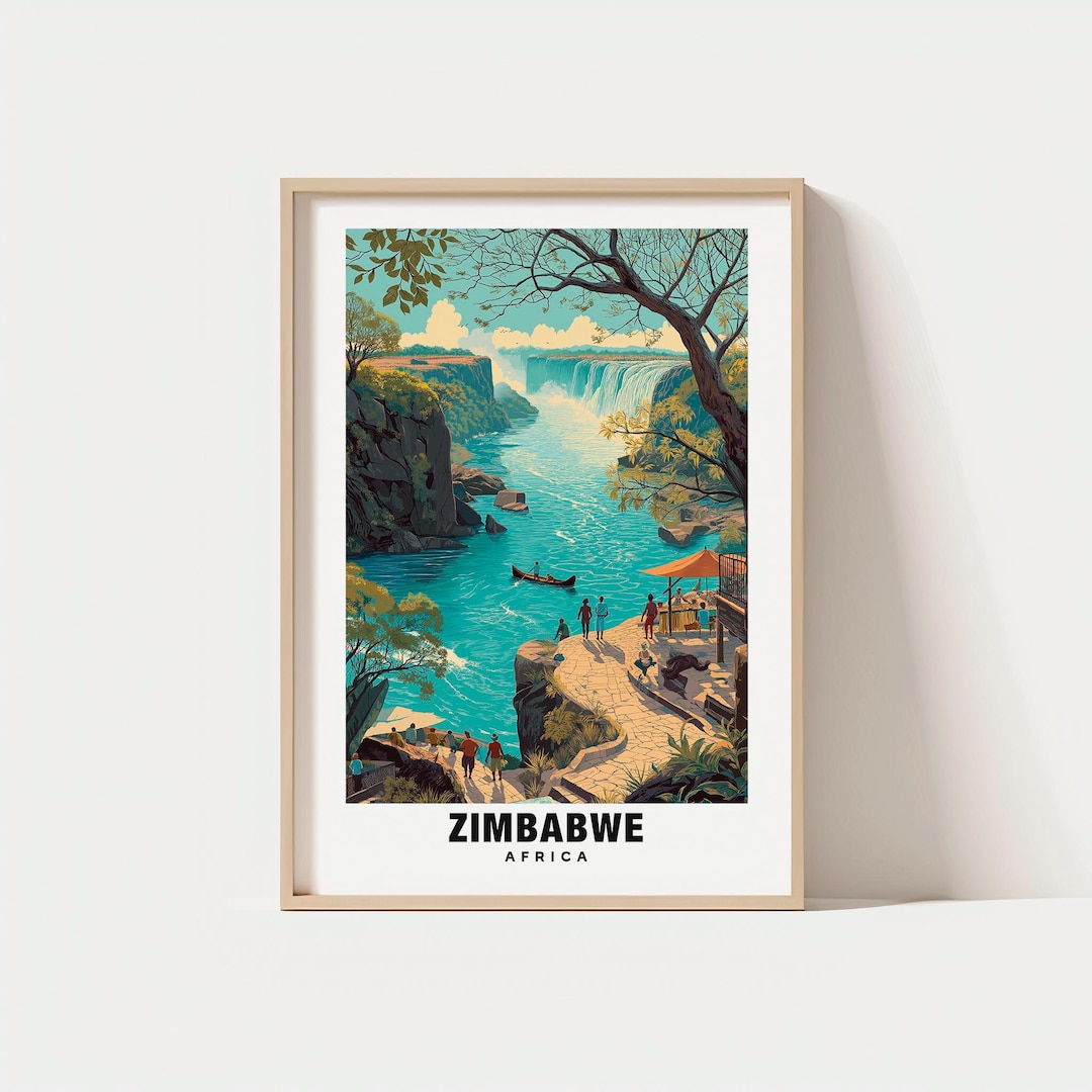 Zimbabwe Print Wall Art, Harare - Harare Print, Zimbabwe Travel Gift ...