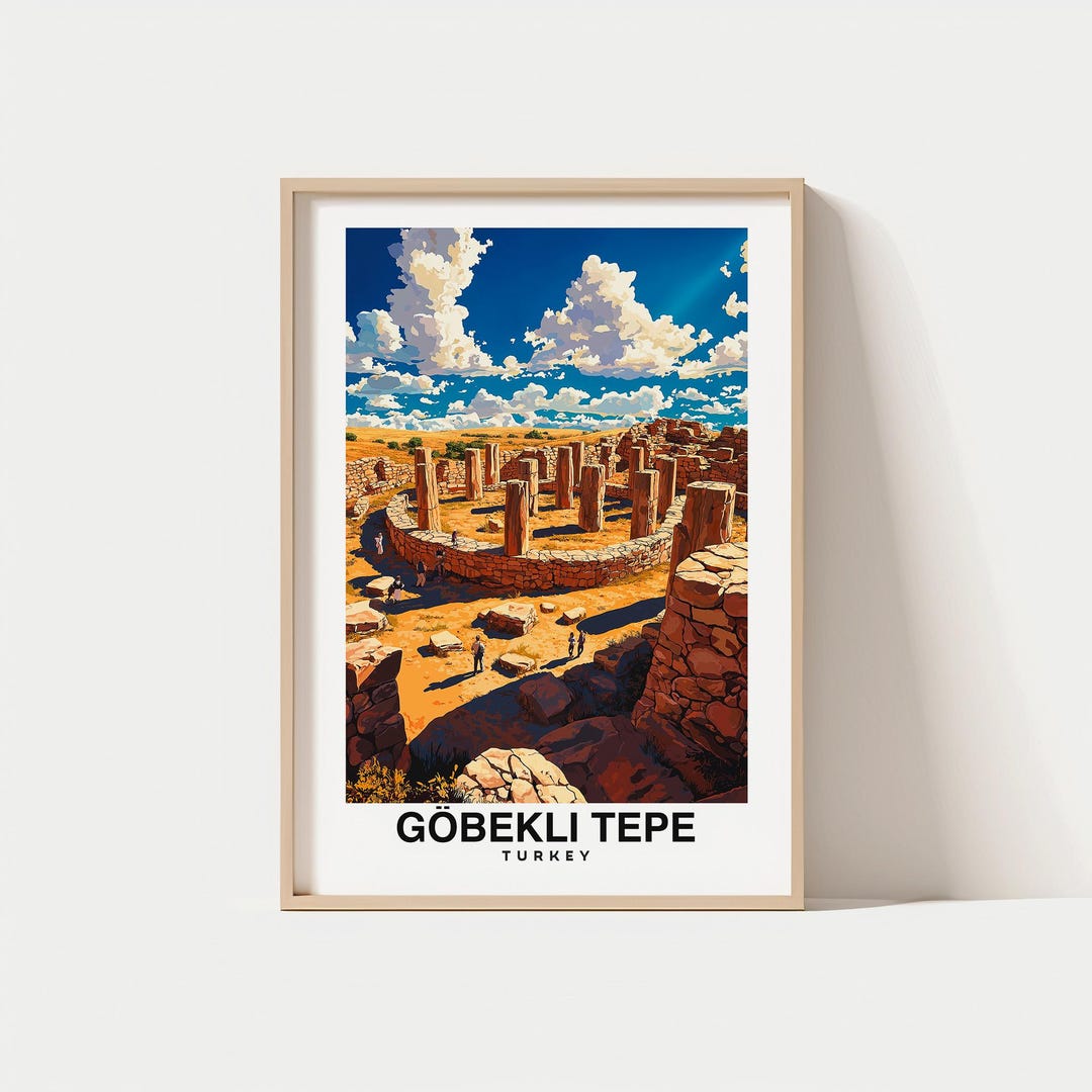 Göbekli Tepe Print - Turkey Poster, Travel Wall Art, Historical Print ...