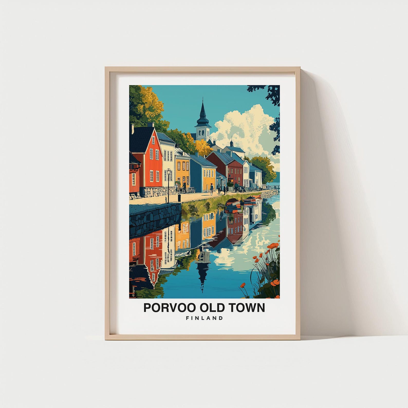 Porvoo Old Town Travel Print Wall Art, Porvoo - Finland City Print ...