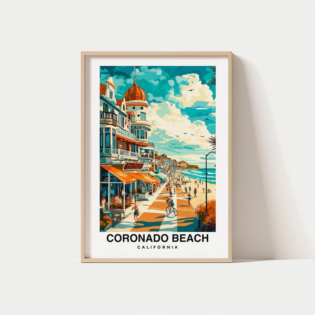 Coronado Poster, California Beach - California Print, Coronado Travel ...