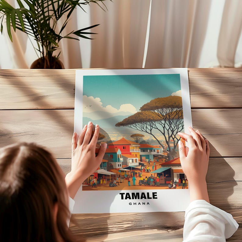Tamale Print - Ghana Poster, Tamale Views, Tamale Art, Cultural Charm ...