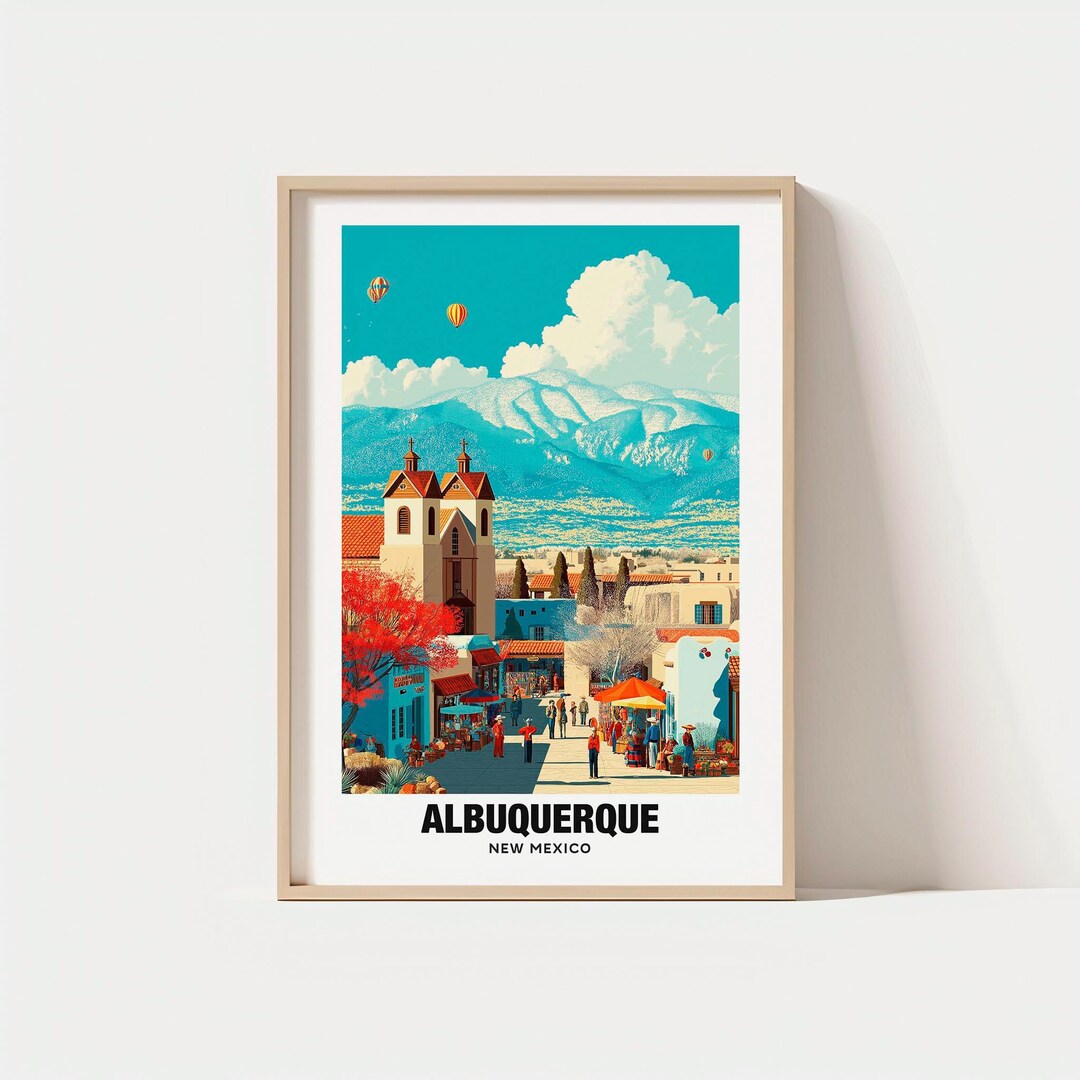 Albuquerque Print: New Mexico Desert Scene (multiple Sizes Available ...
