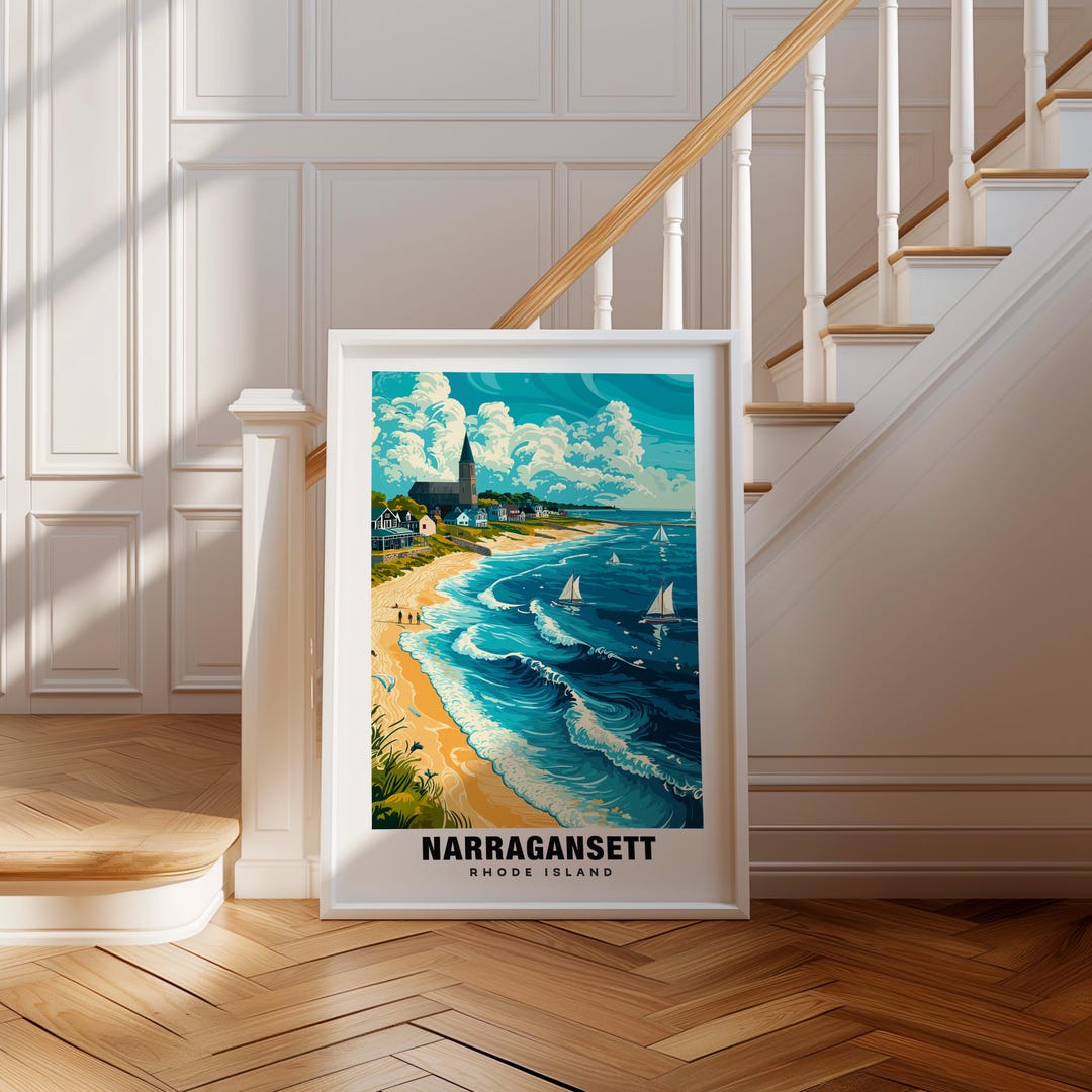 Narragansett Print - Rhode Island Poster, Narragansett Views ...