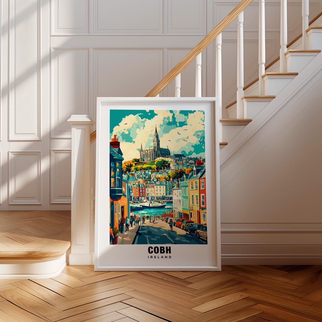 Cobh Print - Ireland Poster, Cobh Views, Cobh Harbour, Cobh Town ...