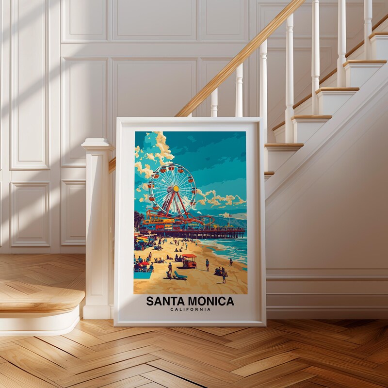 Santa Monica Poster - Etsy