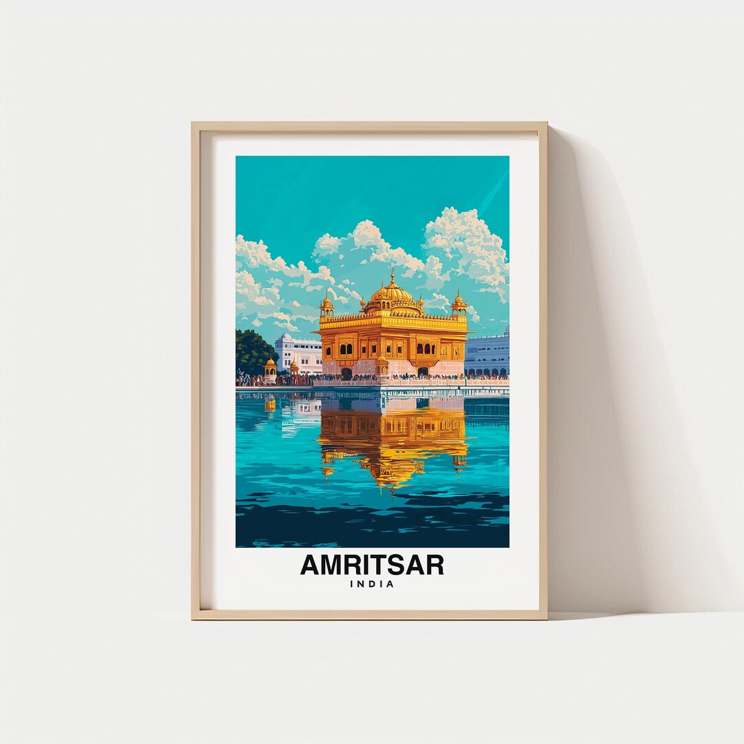 Golden Temple Poster, India - India Print, Golden Temple Travel Gift ...